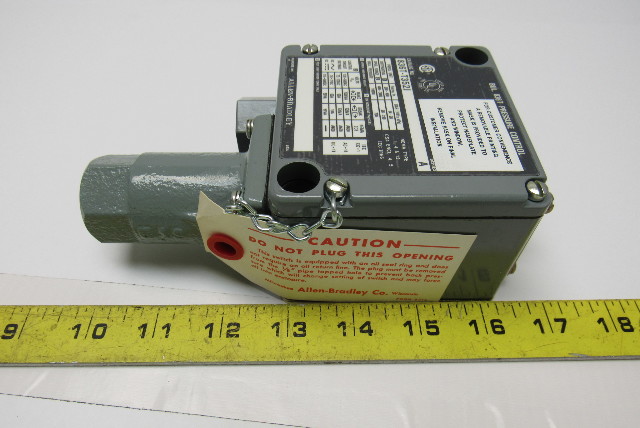 Allen Bradley 836T-T352J Ser. A Pressure Control Switch Adj. Range 400 ...