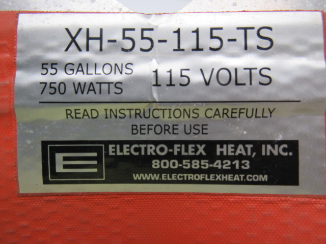 ELECTRO-FLEX XH-55-115-TS 750 Watt 55 Gallon Poly Drum Heater 115V 6 ...