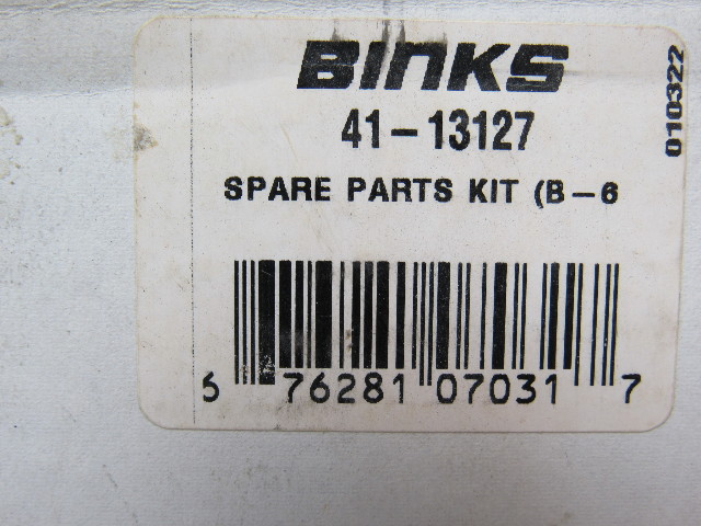 Binks 41-13127 Spare Parts Kit For B6 Air Motor Model 41-12302C ...