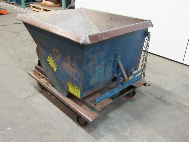 JESCO 211711 .5 YARD Self Dumping Trash Chip Scrap Hopper On Castors ...