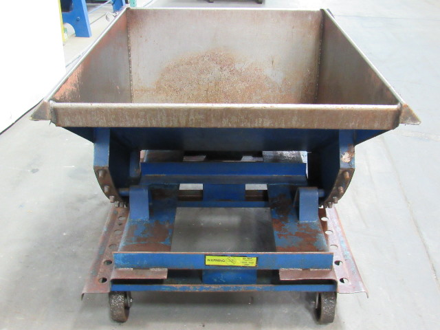 JESCO 211711 .5 YARD Self Dumping Trash Chip Scrap Hopper On Castors ...