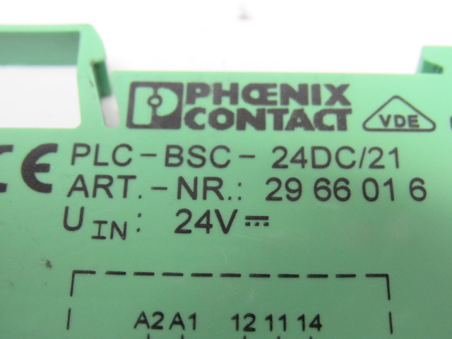 Phoenix Contact PLC-BSC-24DC/21 Relay Module W/No. 2961105 Lot of 7 ...
