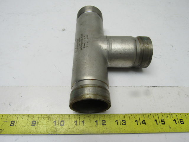 Victaulic CR304/304L-W-S9 1-1/2" Stainless Steel Grooved End Tee Sch ...
