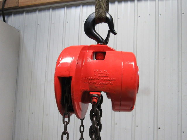 CM Model M 1-1/2 Ton Manual Chain Fall Hoist 18' Lift Load Tested ...