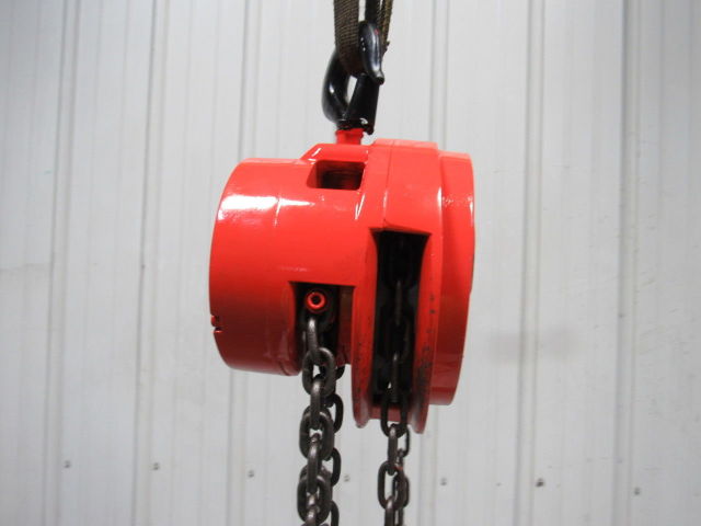 CM Model S 1 Ton Manual Chain Fall Hoist 12' Lift w/Load Limiter Tested ...