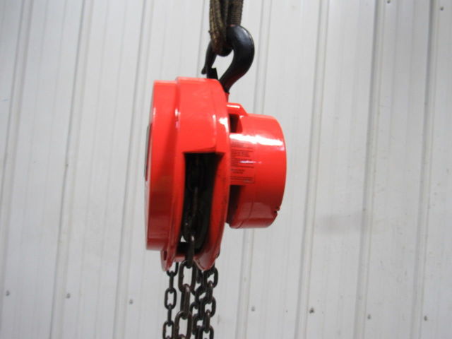 CM Model S 1 Ton Manual Chain Fall Hoist 12' Lift w/Load Limiter Tested ...
