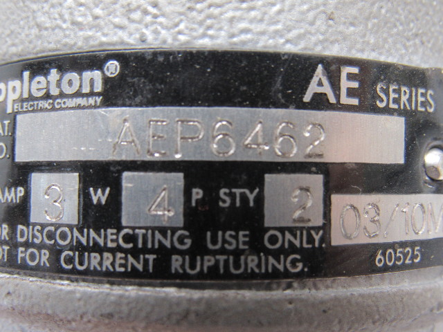 Appleton AEP6462 AE Series 60 Amp 4 Pin Style 2 Male Shielded Pigtail ...