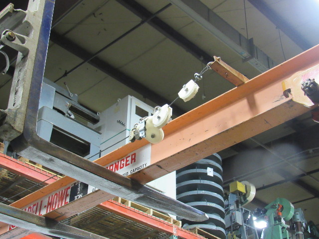Abell 1000lb Cap. 10' Span 8' Under Beam JIB Crane 360° Rotation Floor ...