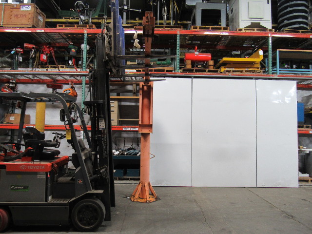 Abell 1000lb Cap. 10' Span 8' Under Beam JIB Crane 360° Rotation Floor ...