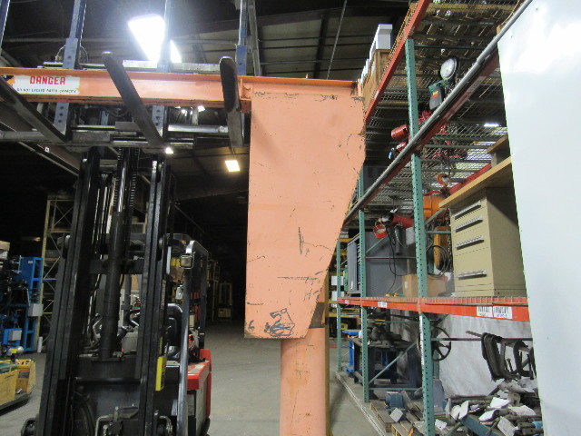 Abell 1000lb Cap. 10' Span 8' Under Beam JIB Crane 360° Rotation Floor ...