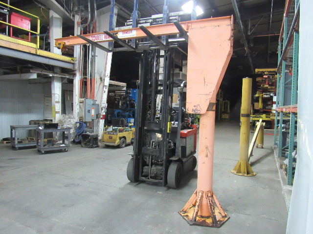 Abell 1000lb Cap. 10' Span 8' Under Beam JIB Crane 360° Rotation Floor ...