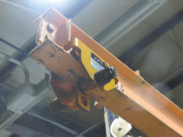 Abell 1000lb Cap. 10' Span 8' Under Beam JIB Crane 360° Rotation Floor ...