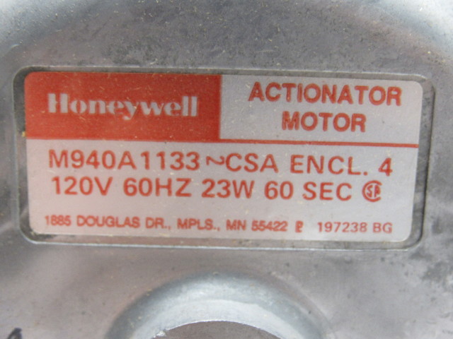 Honeywell M940A1133 120V 60Hz Valve Actionator Motor 60 Second ...