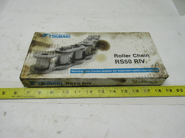 Tsubaki RS50 RIV #50 Single Strand Riveted Roller Chain 10 Feet ...