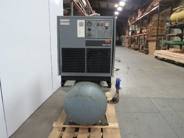 Atlas Copco GA18 25HP Rotary Screw Compressor w/33,000 hrs 208V 3 Phase ...