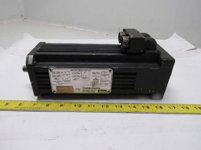 Parker/Compumotor 606 Brushless Servo Motor 3600 RPM 230V | Bullseye ...
