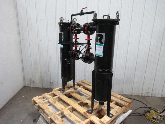 Rosedale D8-30-2F-1-150-CVS-PB-DPG Dual Filter Housing Basket Strainer ...