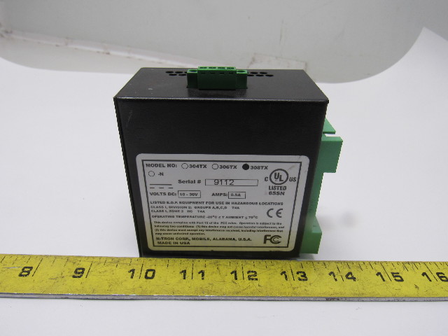 N-TRON 308TX 8 Port 10-30 VDC Ethernet Switch | Bullseye Industrial Sales