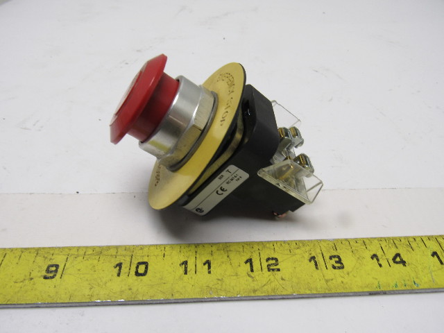 Allen Bradley 800T-FX6A1 Ser T 600V Mushroom E-Stop Push Button Switch ...