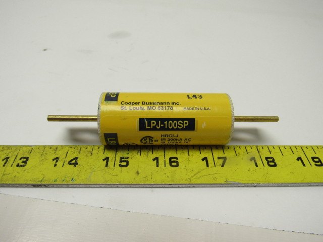 Buss LPJ-100SP Low-Peak Dual-Element Time-Delay Fuse 100A 600VAC Lot of ...