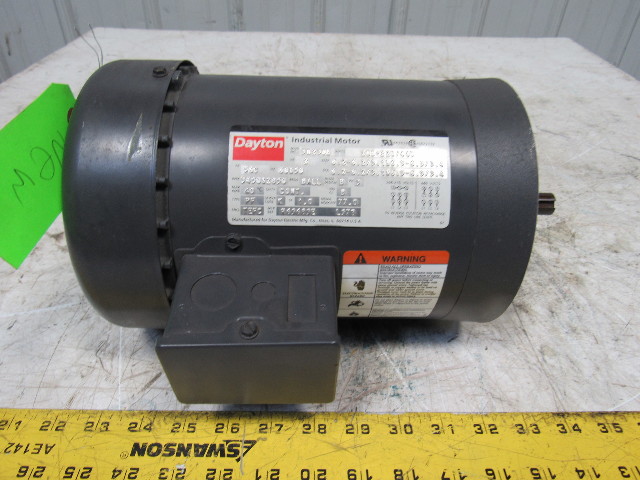 Dayton 3N238E 2Hp 3450RPM 3Ph 208-220/460V 50/60Hz AC Motor | Bullseye ...