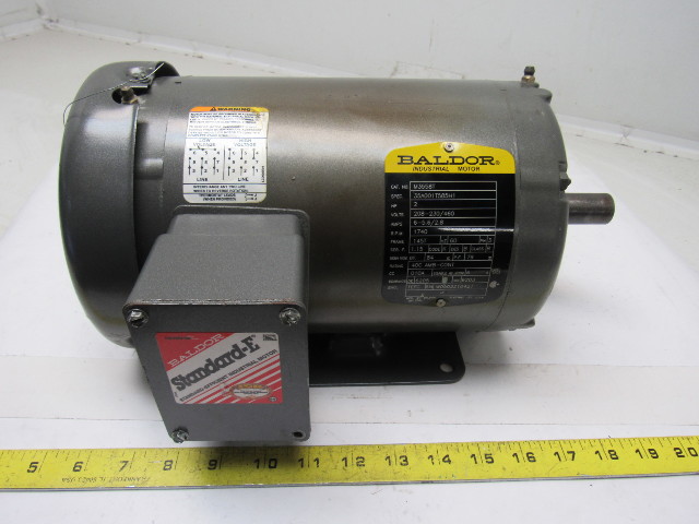 Baldor M3558T 2Hp 1740RPM 3Ph 208-230/460V 60Hz 145T Frame 7/8" Shaft ...