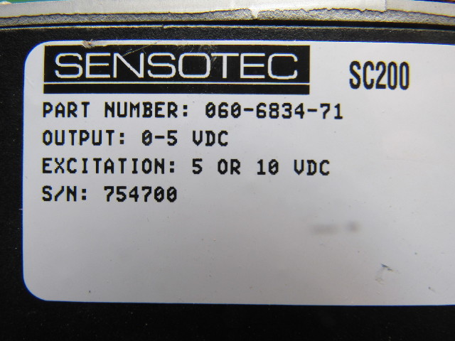 Sensotec 060-6834-71 SC200 Strain Gage Sensor Signal Conditioner ...