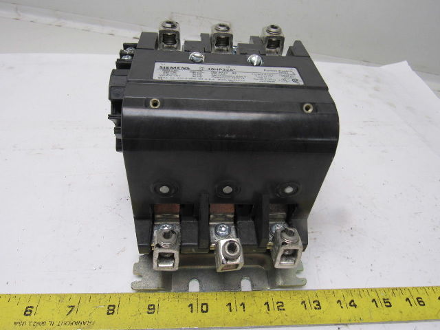 Siemens 40HP32A* Ser B NEMA 3 600V 90A 50Hp MAX 480V Coil 3Ph Contactor ...