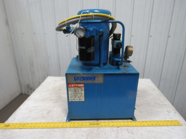 Vickers VM3615 13Gal 5Hp 1725RPM 208-230/460V Hydraulic Power Unit ...