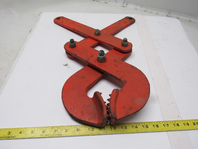 Spiked Jaw Pallet Puller Scissor Clamp 5" Open | Bullseye Industrial Sales