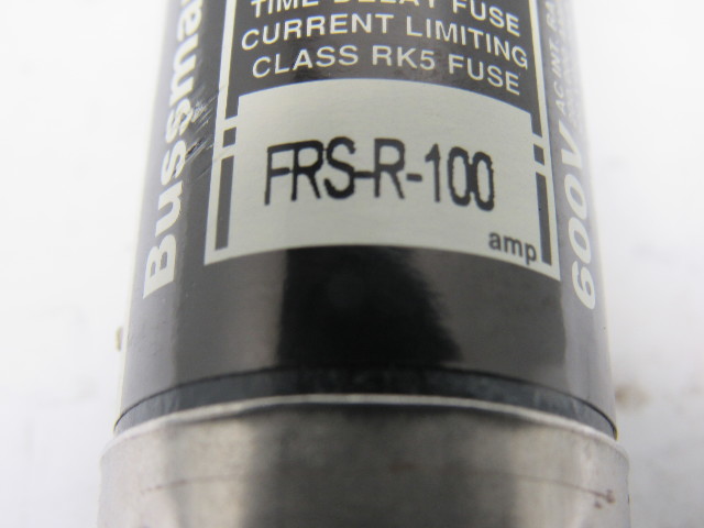 Cooper Bussmann FRS-R-100 600V/300VDC 100A Dual Element Time Delay Fuse ...