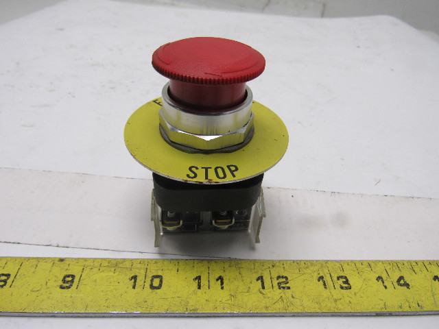 Allen Bradley 800T-FXT6A5 600V Push Twist Pull E-Stop 1NO 1NC Contact Switch | Bullseye ...