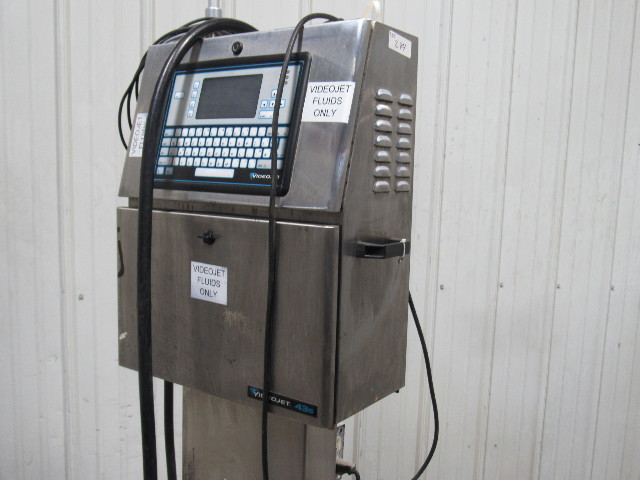 Videojet 43S Ink Jet Printer Printing Machine W/Stainless Steel Rolling ...