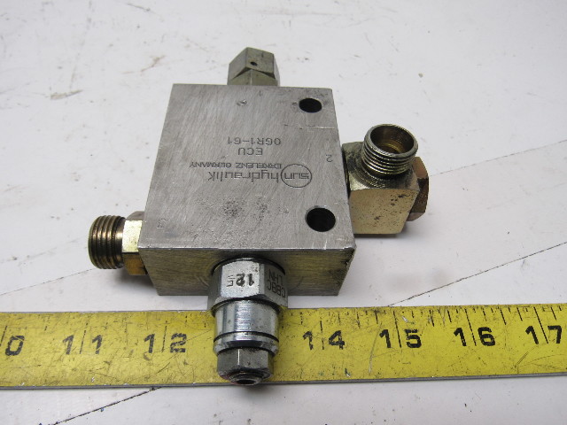 Sun ECU 4 Port Block Hydraulic Manifold Pressure Limiting 3/8" BSPP ...