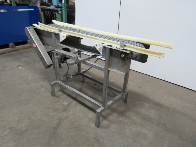 Stainless Steel Frame Plastic Chain Conveyor 8"wx58"L x34"H 159FPM 115V ...