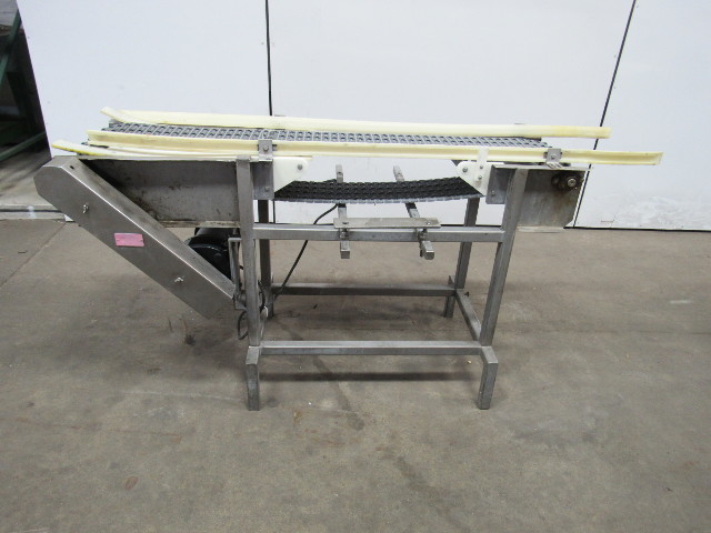 Stainless Steel Frame Plastic Chain Conveyor 8"wx58"L x34"H 159FPM 115V ...