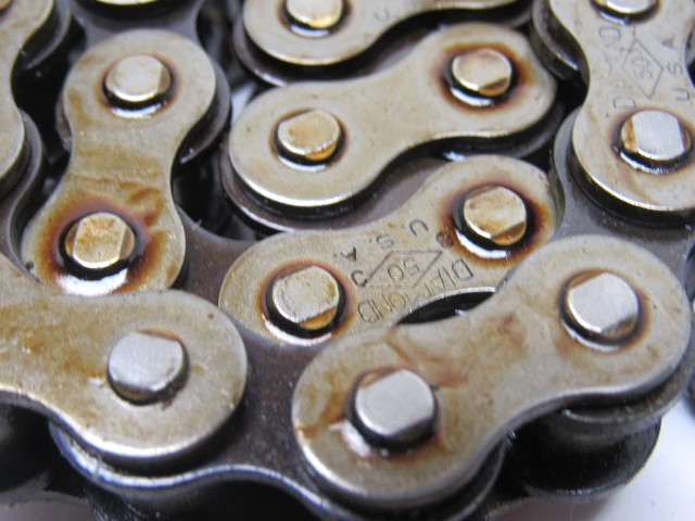 Diamond ANSI 50 50-1 Single Strand Riveted Roller Chain 5/8" Pitch 10 ...