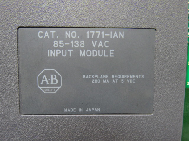 Allen Bradley 1771-IAN 85-138VAC Input Module | Bullseye Industrial Sales