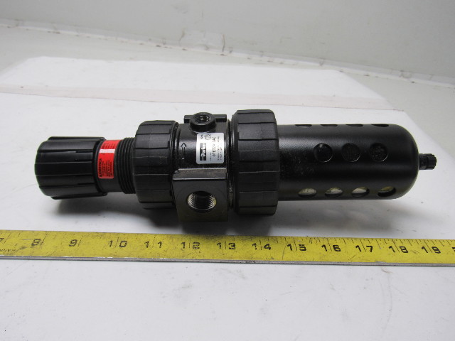 Parker 07E32A13AC 1/2" Port 5 Micron Inline Air Filter Regulator 125PSI ...