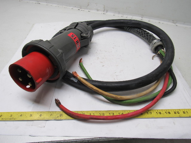 Pass & Seymour PS4100 P7-W Pin & Sleeve Welder Plug 100A 480V 3P 4W W ...