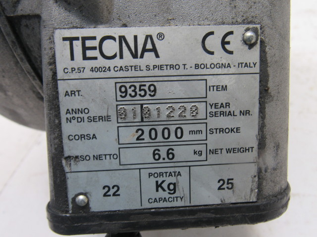 Tecna 9359 22-25Kg Capacity 2000mm Stroke Spring Tool Balancer ...