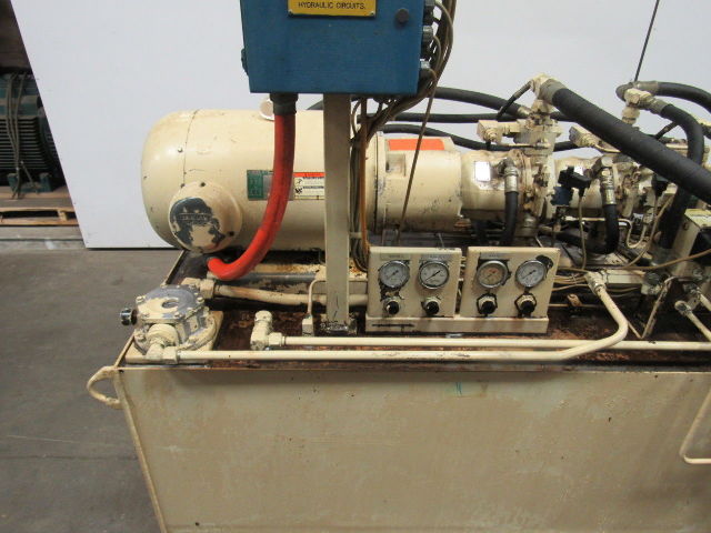 30HP 180 Gal. Hydraulic Power Unit W/Triple Stack Pumps 460V 3Ph ...