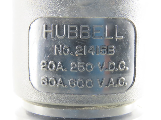 Hubbell 21415B Hubblelock 600 VAC 250 VDC 3P 4W Locking Plug ...