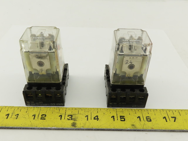 Potter Brumfield Krpa 5ag 24 24v 50 60hz Ice Cube Relay With Socket Lot