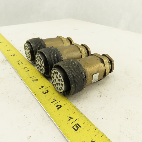 JAE JA06A-20-B29 26.5mm Circular Connector Brass Body 17 Pin Female ...