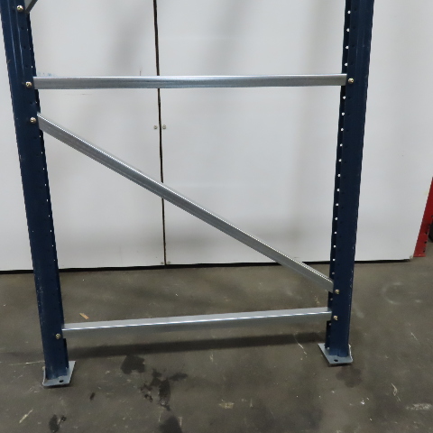42" x 12' x 3"x3" Teardrop Pallet Racking Upright Leg 17,000lbs UDL Cap ...