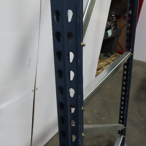 42" x 12' x 3"x3" Teardrop Pallet Racking Upright Leg 17,000lbs UDL Cap ...