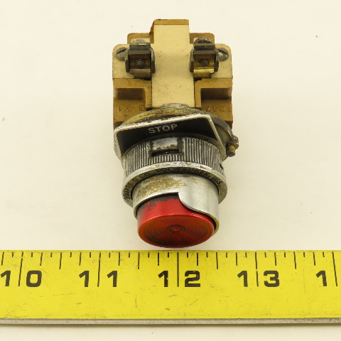 Square D CL 9001 Type TC 600V Vintage Push Button Switch Red | Bullseye ...