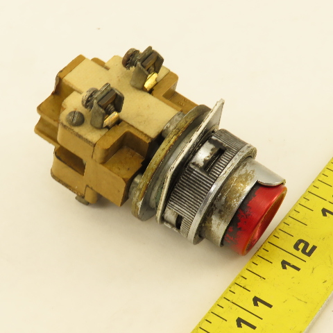 Square D CL 9001 Type TC 600V Vintage Push Button Switch Red | Bullseye ...