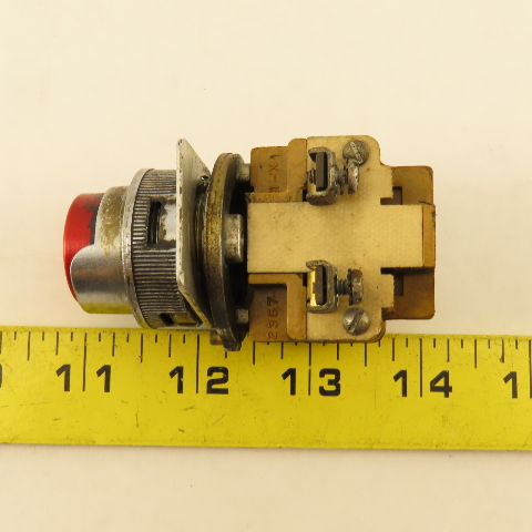 Square D CL 9001 Type TC 600V Vintage Push Button Switch Red | Bullseye ...